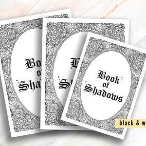 Book of Shadows Cover Page, Witchcraft Grimoire (printable PDF) - Etsy