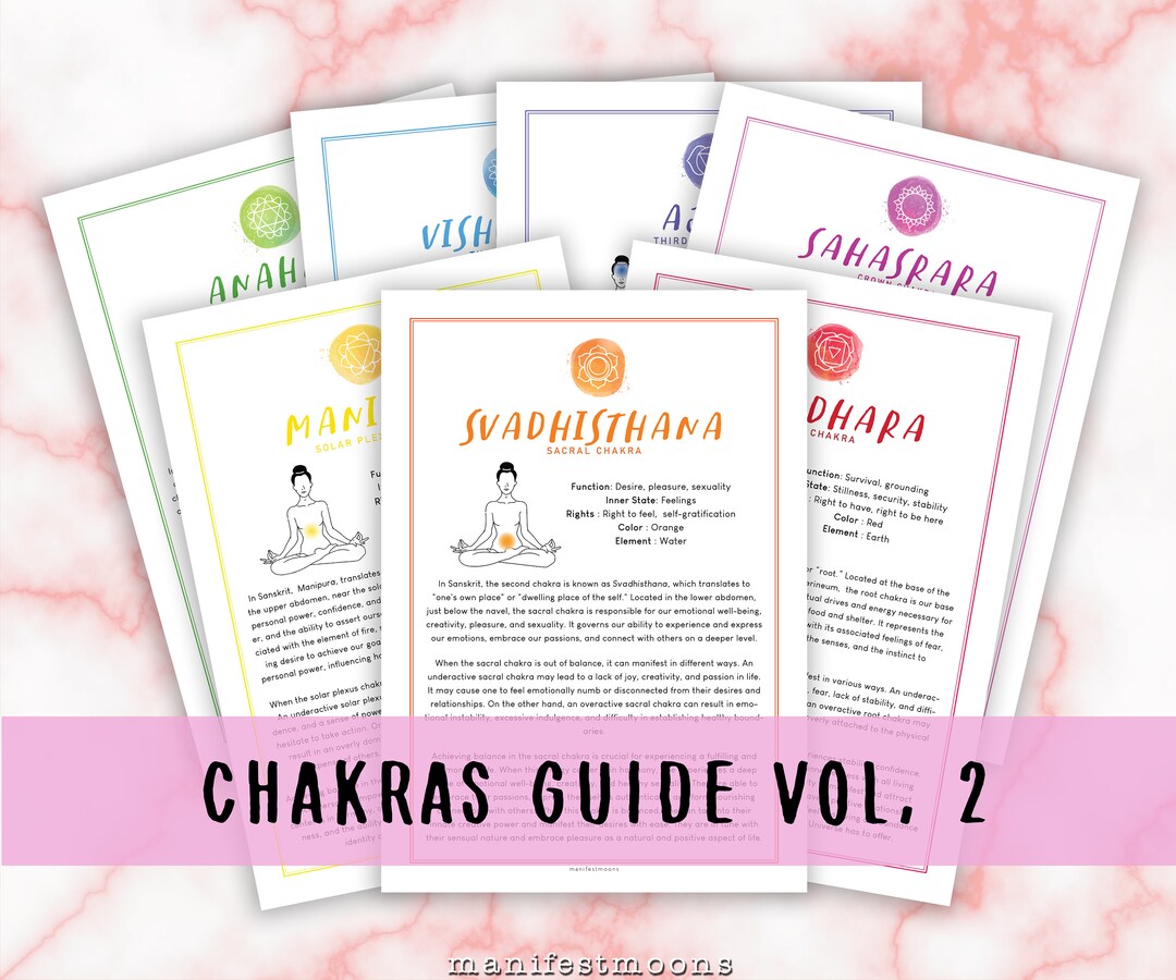 Chakras Guide Vol. 2, Chakras Cheat Sheets, Chakra Healing, Grimoire ...