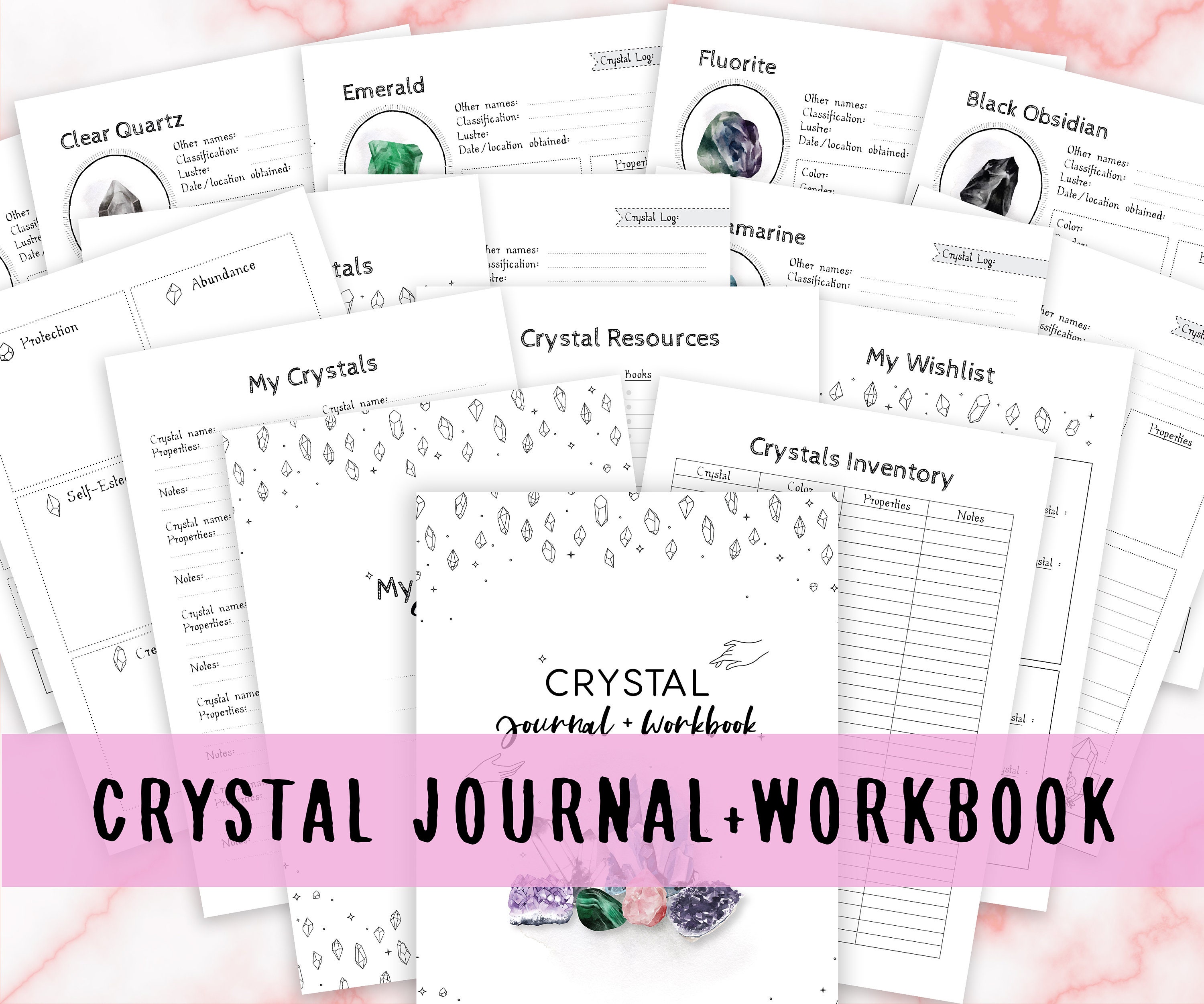 Crystal Witch Grimoire Bundle, Grimoire Pages, Grimoire Starter Kit ...