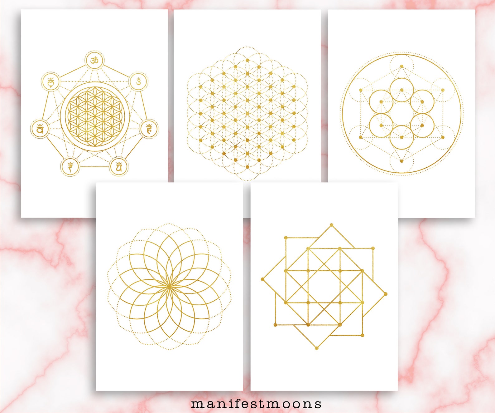 Crystal Grid Templates Printable Crystal Magic Sacred - Etsy