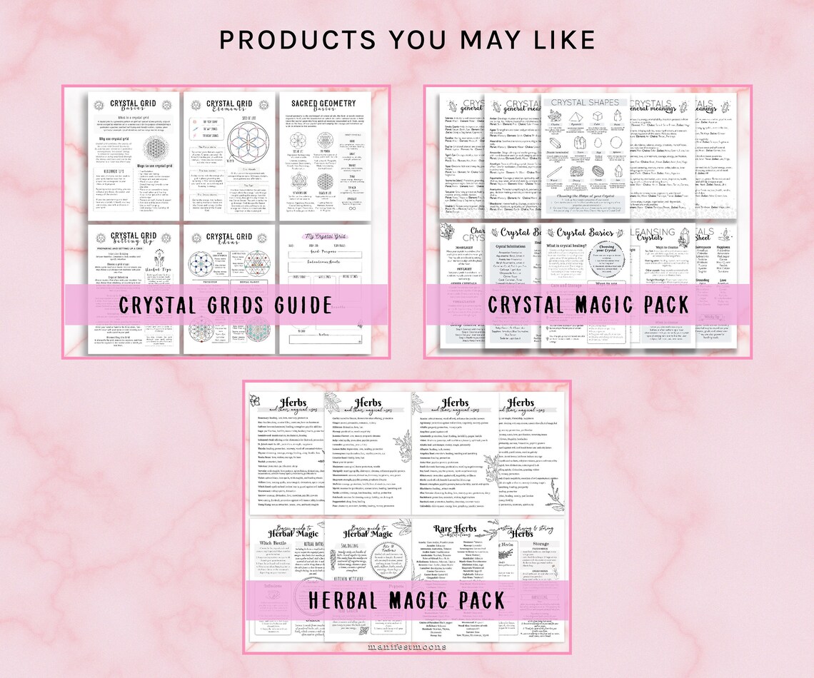 Crystal Grid Templates Printable Crystal Magic Sacred - Etsy