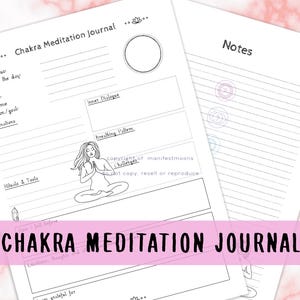Chakra Meditation Journal, Spiritual Journal, Chakra Study Workbook ...