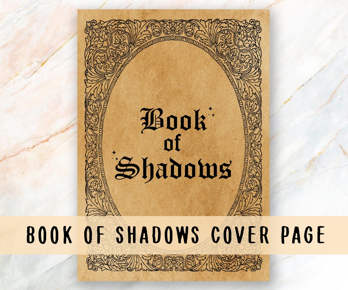 Book of Shadows Cover Page, Witchcraft Grimoire (printable PDF) - Etsy
