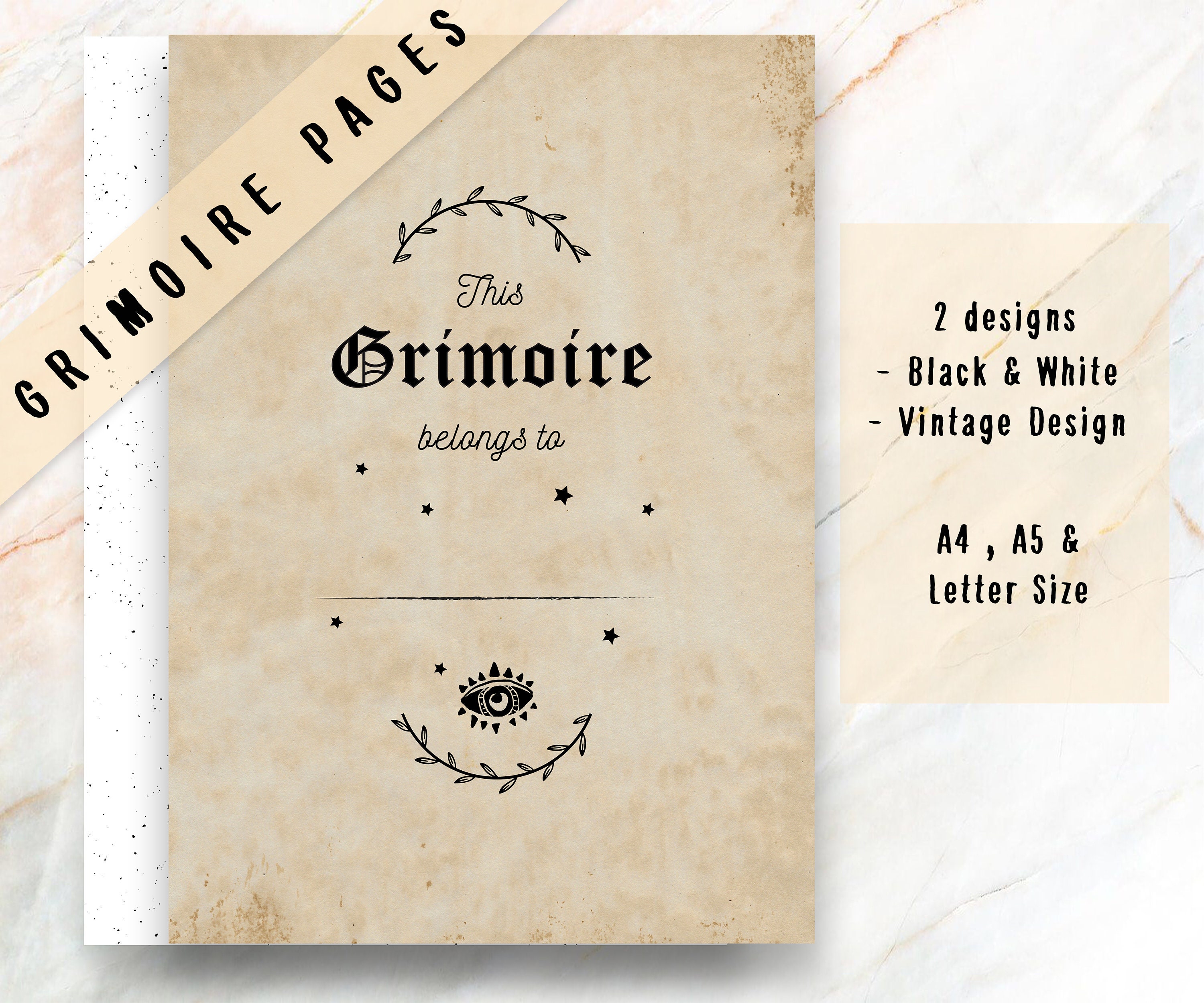 Grimoire Pages Belongs to Page Printable Grimoire Pages | Etsy