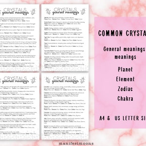 Crystal Magic Printable Grimoire Pages for Beginners, Baby Witch , Book ...