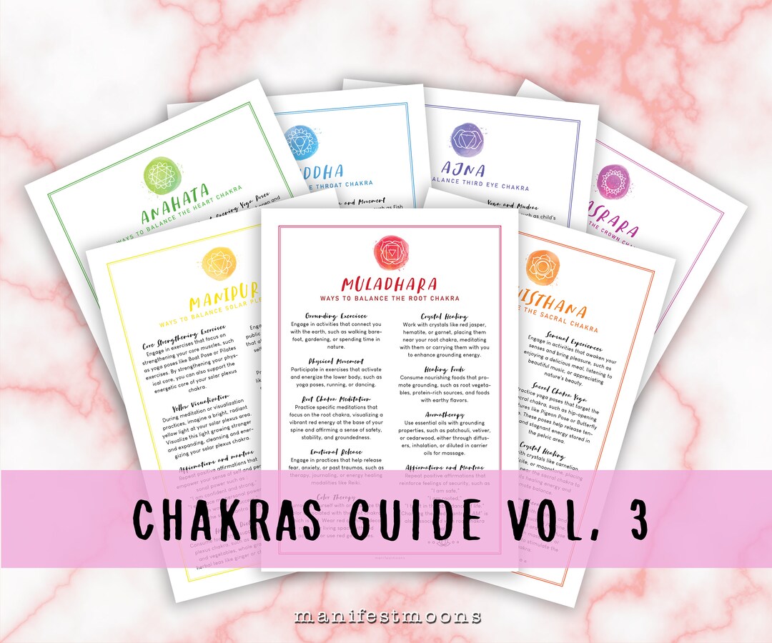Chakras Guide Vol. 3, Chakras Cheat Sheets, Chakra Healing, Grimoire ...