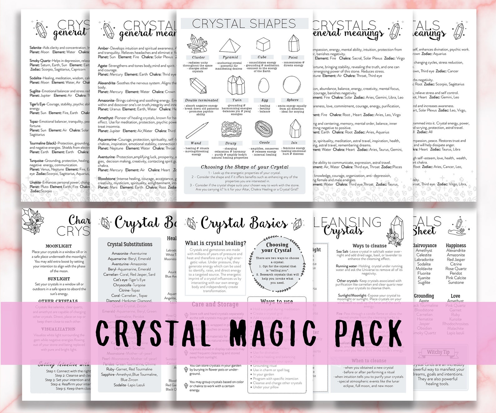 Beginner Witch Grimoire Bundle Grimoire Pages Grimoire | Etsy