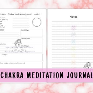 Chakra Journal and Planner Bundle, Chakra Balance Wheel, Chakra Healing ...