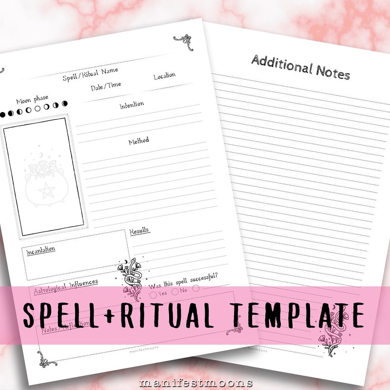 Spell Book Pages - Etsy