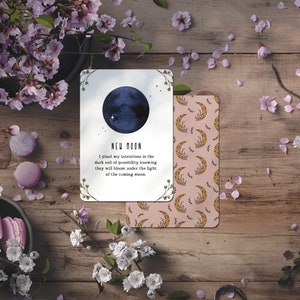 Moon Phase Altar Cards, Moon Magic Card, Moon Ritual, Moon Phase ...