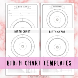 Birth Chart Templates, Blank Natal Chart, Astrology Chart, Grimoire ...