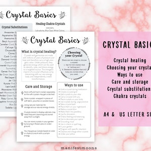 Crystal Magic Printable Grimoire Pages for Beginners, Baby Witch , Book ...