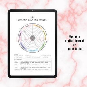 Chakra Journal and Planner Bundle, Chakra Balance Wheel, Chakra Healing ...