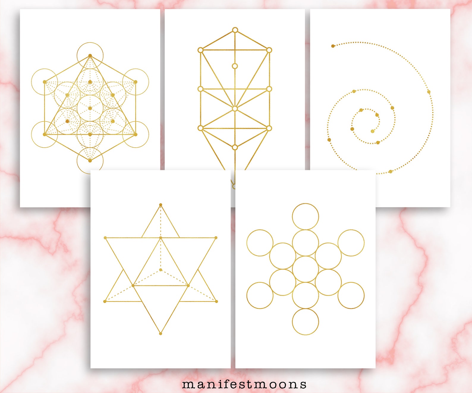 Crystal Grid Templates Printable Crystal Magic Sacred - Etsy