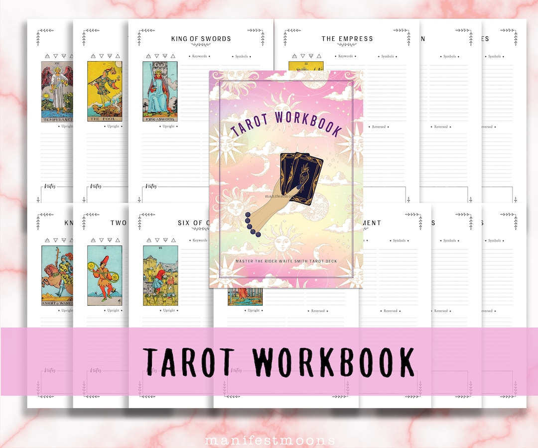 Tarot Workbook for Beginners, Rider Waite Tarot Study, Grimoire Pages ...