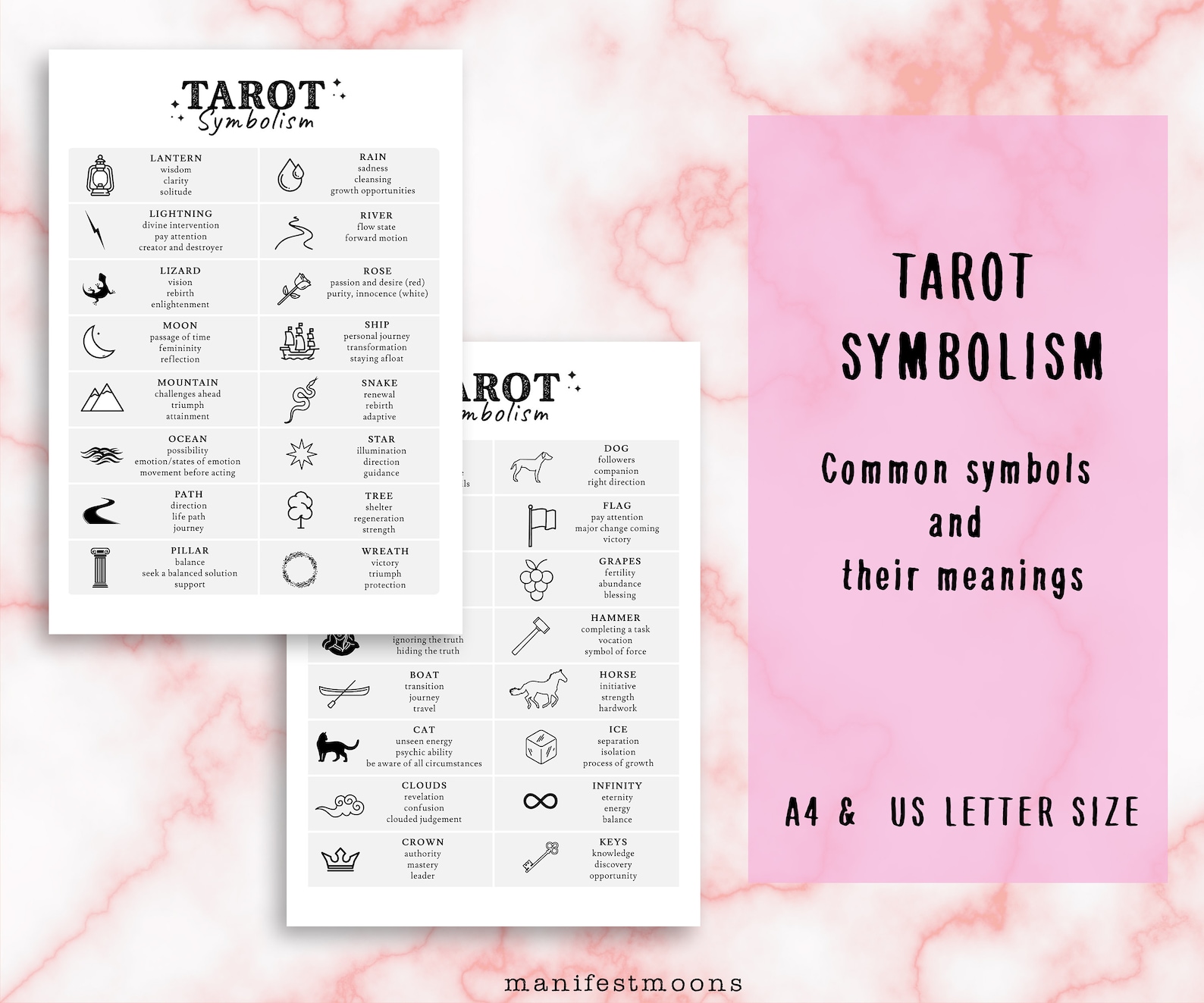 Tarot Cheat Sheets for Beginners, Grimoire Pages, Tarot Journal, Tarot ...