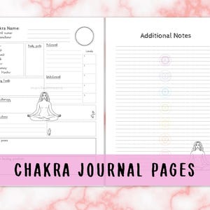 Chakra Journal and Planner Bundle, Chakra Balance Wheel, Chakra Healing ...