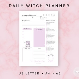 Daily Witch Planner Pages, Printable Planner, Witchy Planner, 2022 ...