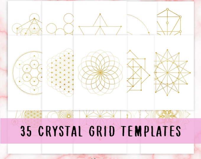 Crystal Grid Templates Set - Etsy
