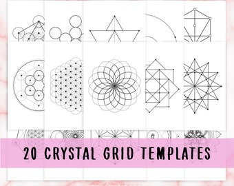 Crystal Grids Guide Printable, Grimoire Pages for Beginners, Baby Witch ...