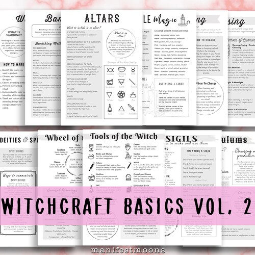 Book of Shadows Printable Common Symbols Grimoire Pages. BOS - Etsy