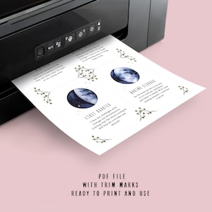 Moon Phase Altar Cards, Moon Magic Card, Moon Ritual, Moon Phase ...