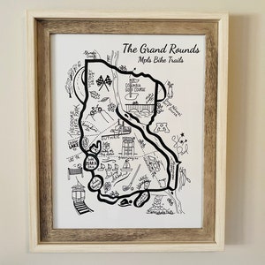 Minneapolis Grand Rounds Bike Map: 11 X 14 Inches - Etsy