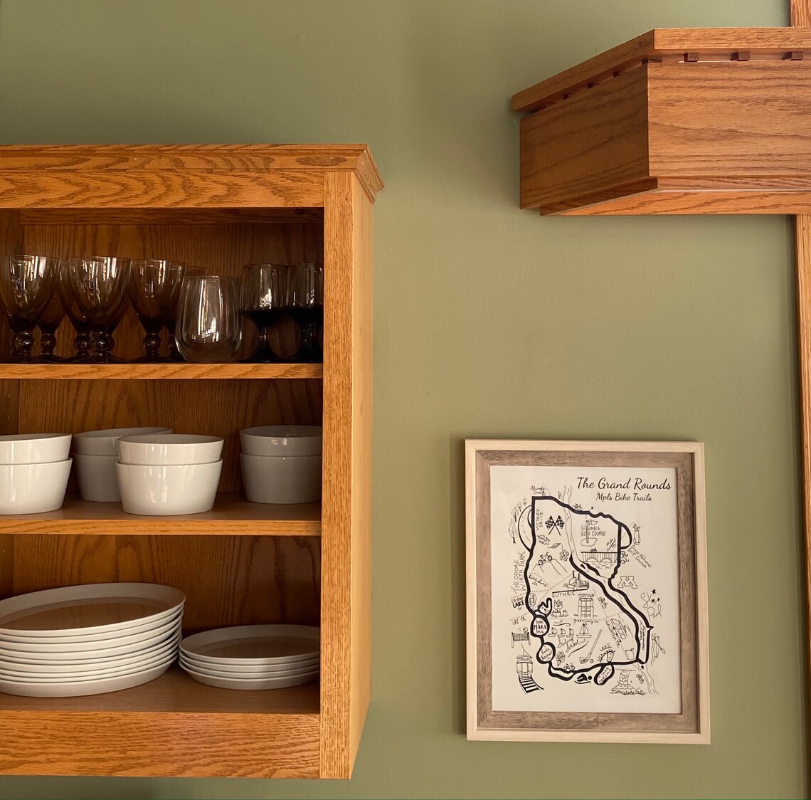 Minneapolis Grand Rounds Bike Map: 11 X 14 Inches - Etsy