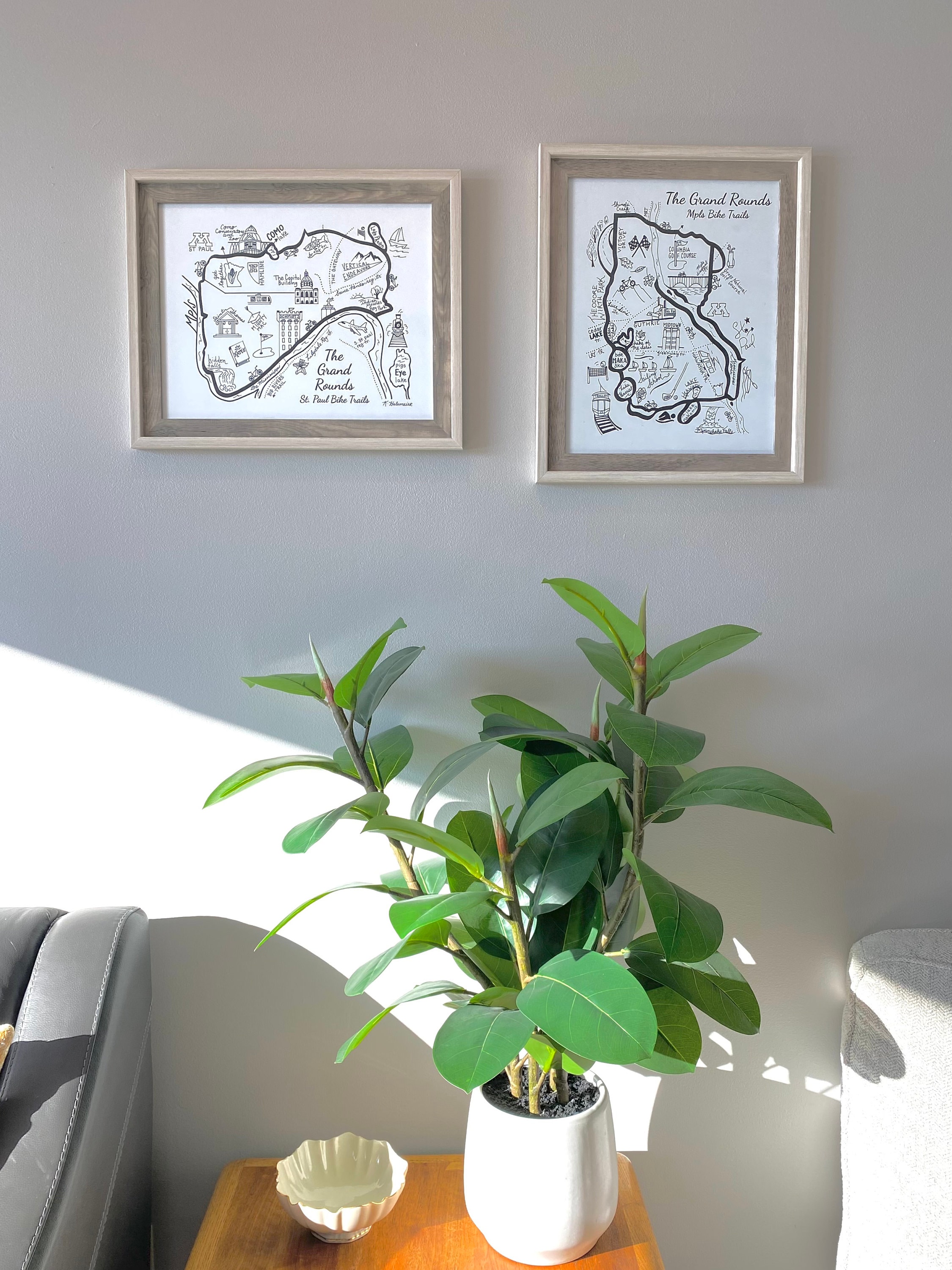 Minneapolis Grand Rounds Bike Map: 11 X 14 Inches - Etsy