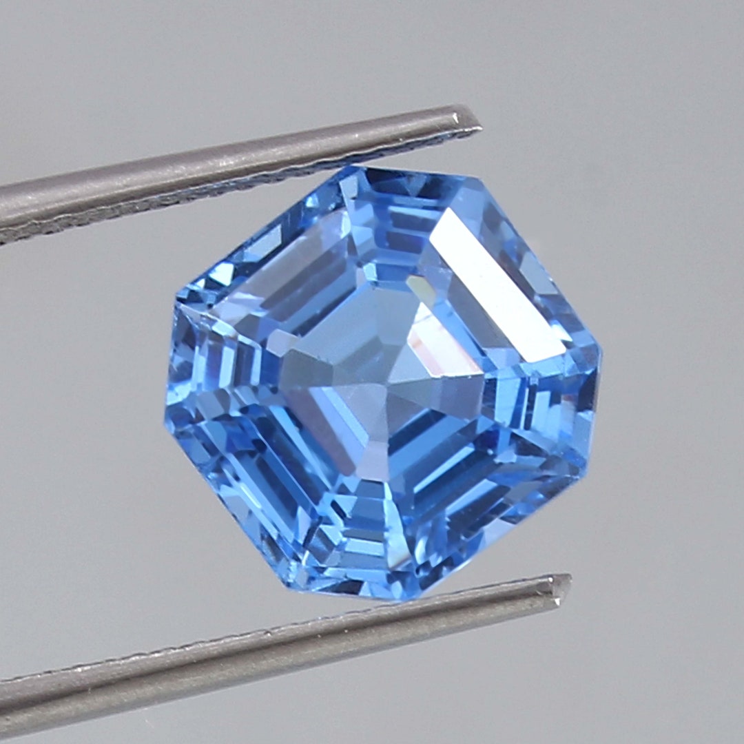 Vietnam Blue Spinel Gemstone: 7.60 Ct Asscher Cut Loose Stone - Etsy