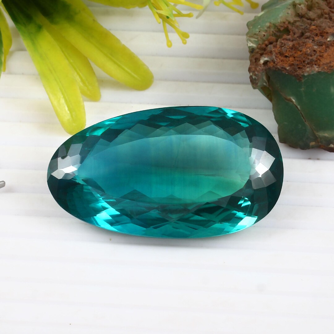 AAA Ceylon Bi-color Parti Sapphire Gemstone: 51x29mm High Jewelry - Etsy