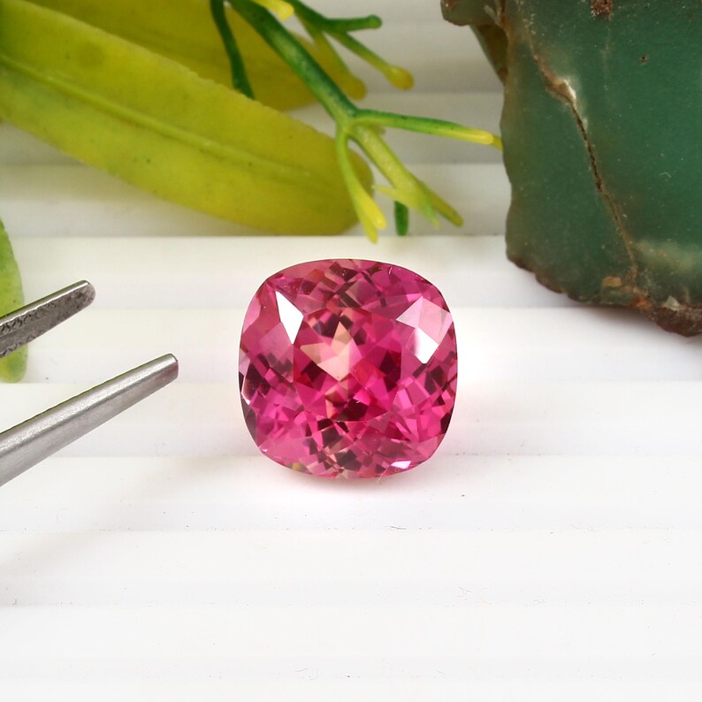 AAA Bi-color Ceylon Sapphire: Cushion Cut Loose Gemstone 11.80 Ct ...