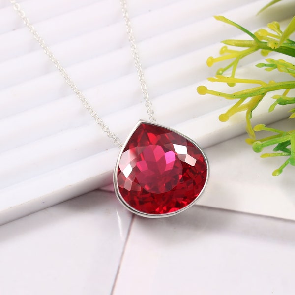 Red Ruby Pendant - Etsy