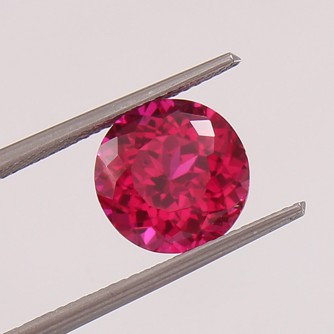 AAA Flawless Blood Red Mozambique Ruby Loose Round Gemstone Cut, Nice ...