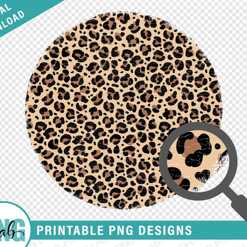 Animal Print Circle Printable PNG Design / Circle Background - Etsy