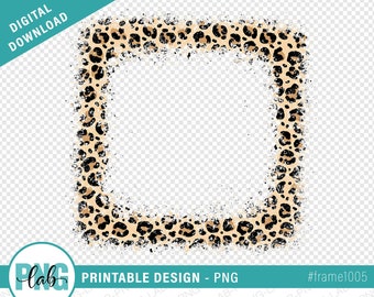 leopard print border template