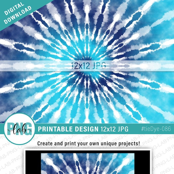 Blue Tie Dye - Etsy