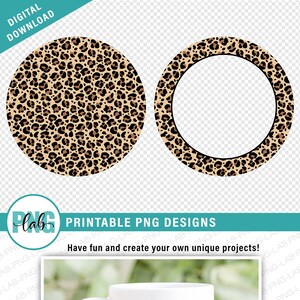 Printable Animal Print Circle PNG Design / Animal Print Circle Border ...