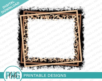 leopard print border template