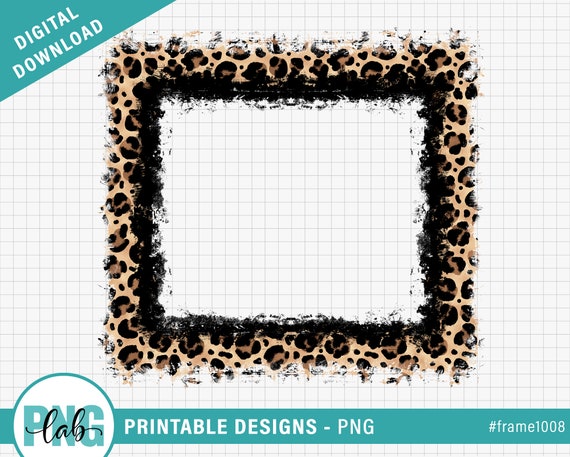 Leopard Print Border For Word Leopard Border Png Etsy