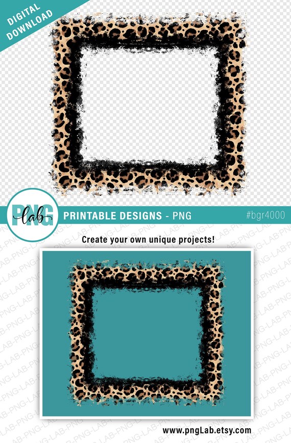 Animal Print Border Frame PNG / Printable Animal Print Frame / - Etsy