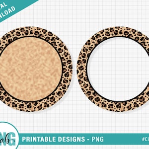 Animal Print PNG - Circle and Border Design / Round Sublimation Circle ...
