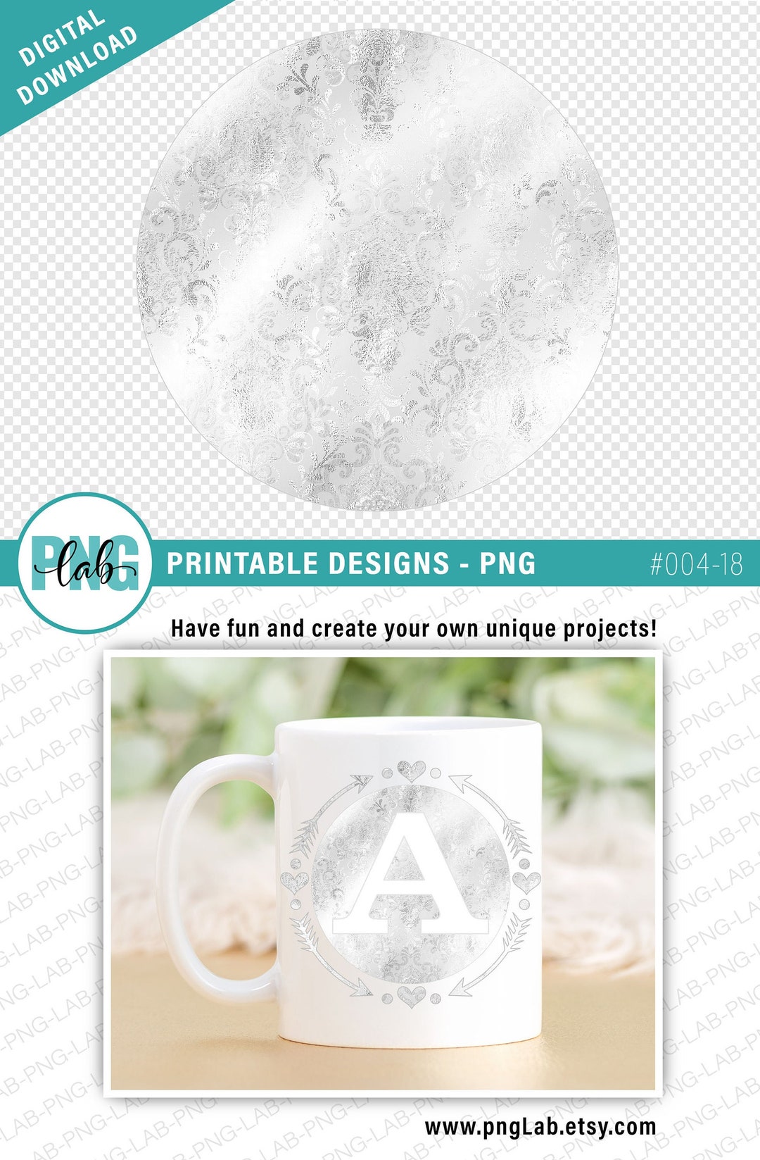 Wedding Glam Circle Design PNG File White Wedding Design, White Glitter ...