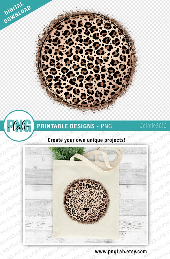 Animal Print Circle Printable PNG Design / Circle Background - Etsy
