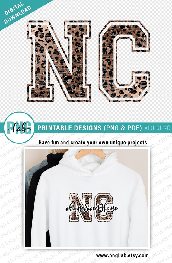 Prints tshirt design leopard print Tarheels NC PNG file sublimation ...