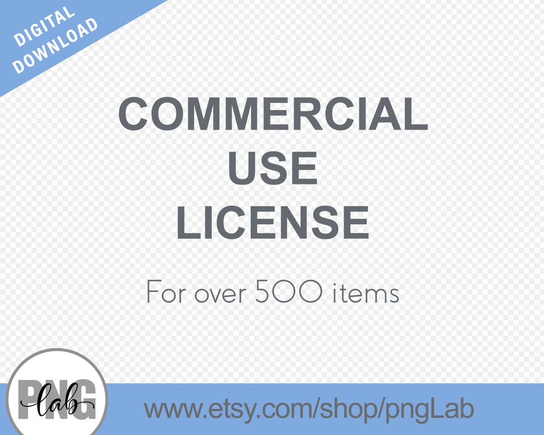 Commercial Use License for Over 500 Items - Etsy
