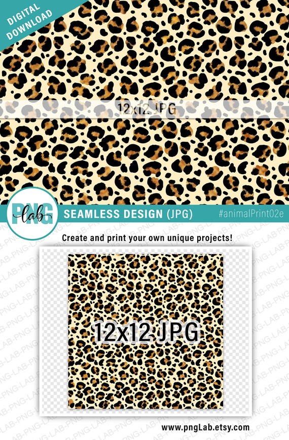Seamless Animal Print Background Digital Paper Printable | Etsy