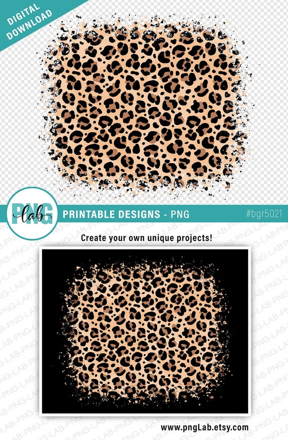 Animal Print Background Frame PNG / Distressed Background - Etsy