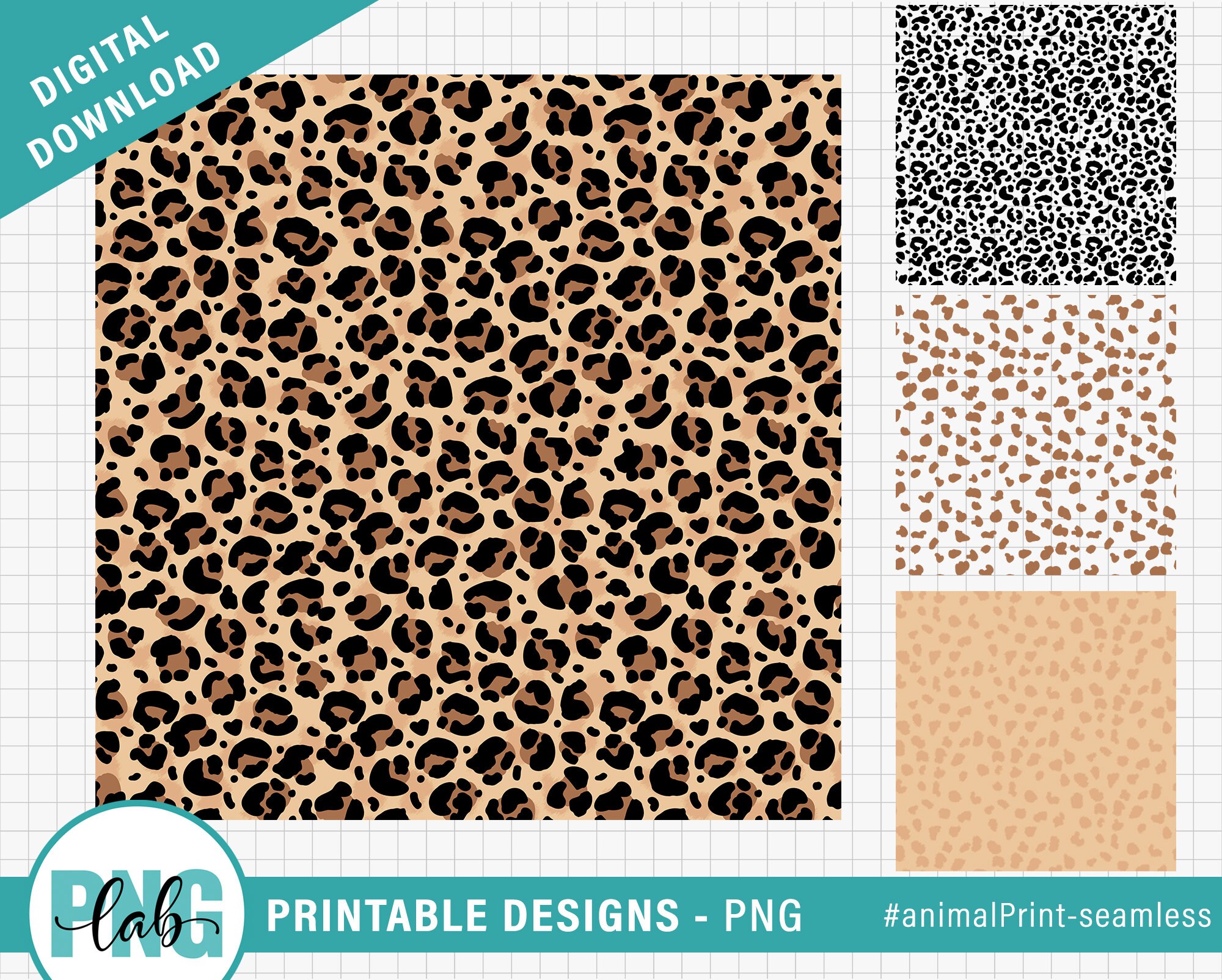 Animal Print Seamless Pattern Printable Animal Print - Etsy