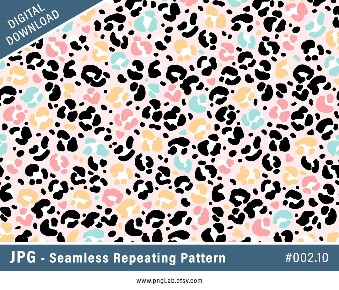 Seamless Repeating Rainbow Animal Print Pattern Colorful - Etsy